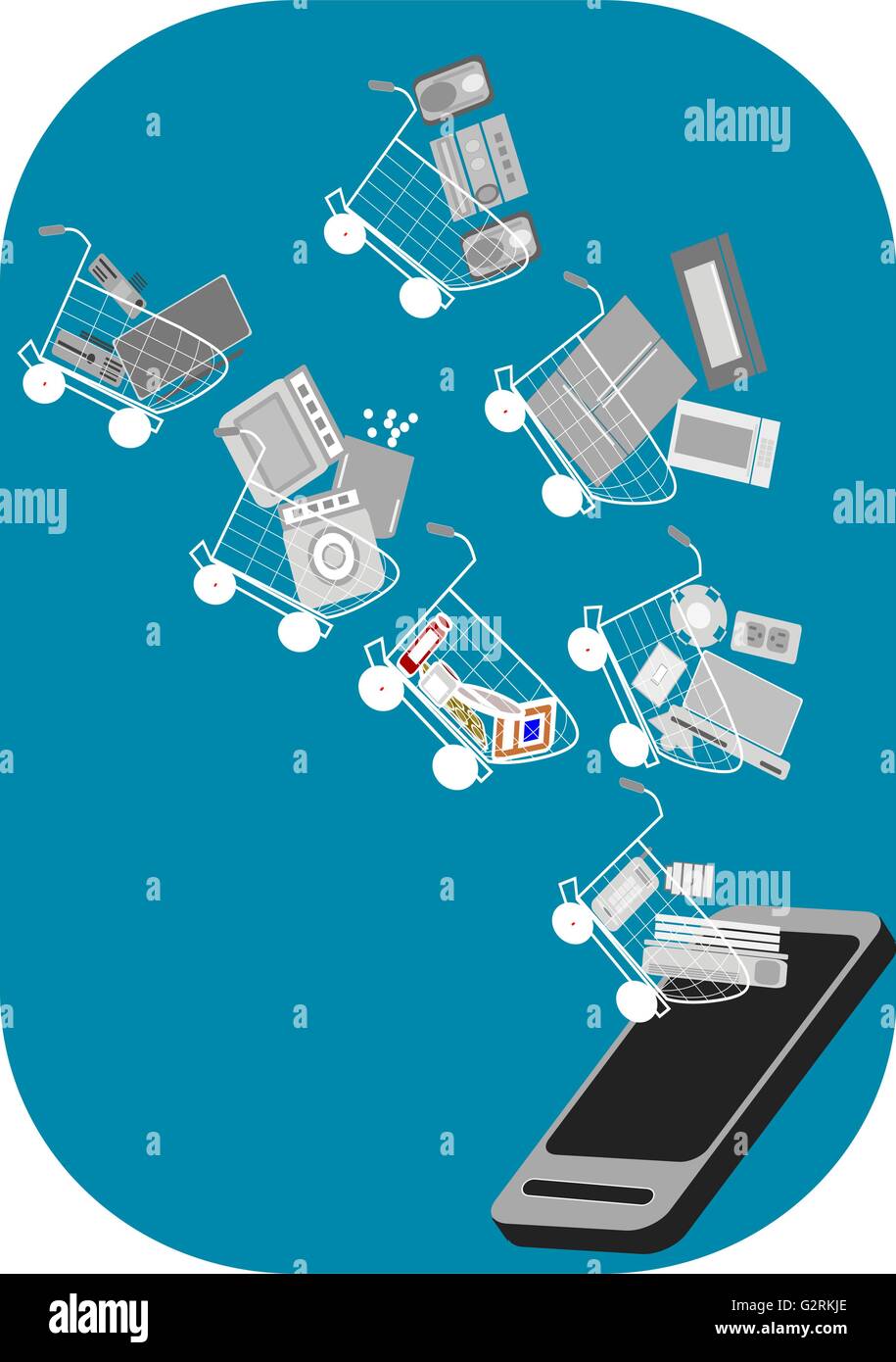 Mobile commerce series Stock Vector Image & Art - Alamy