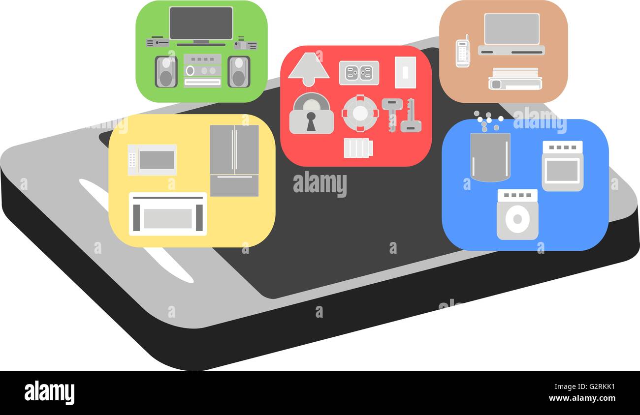 Mobility and inter connectivity. At home Stock Vector Image & Art - Alamy
