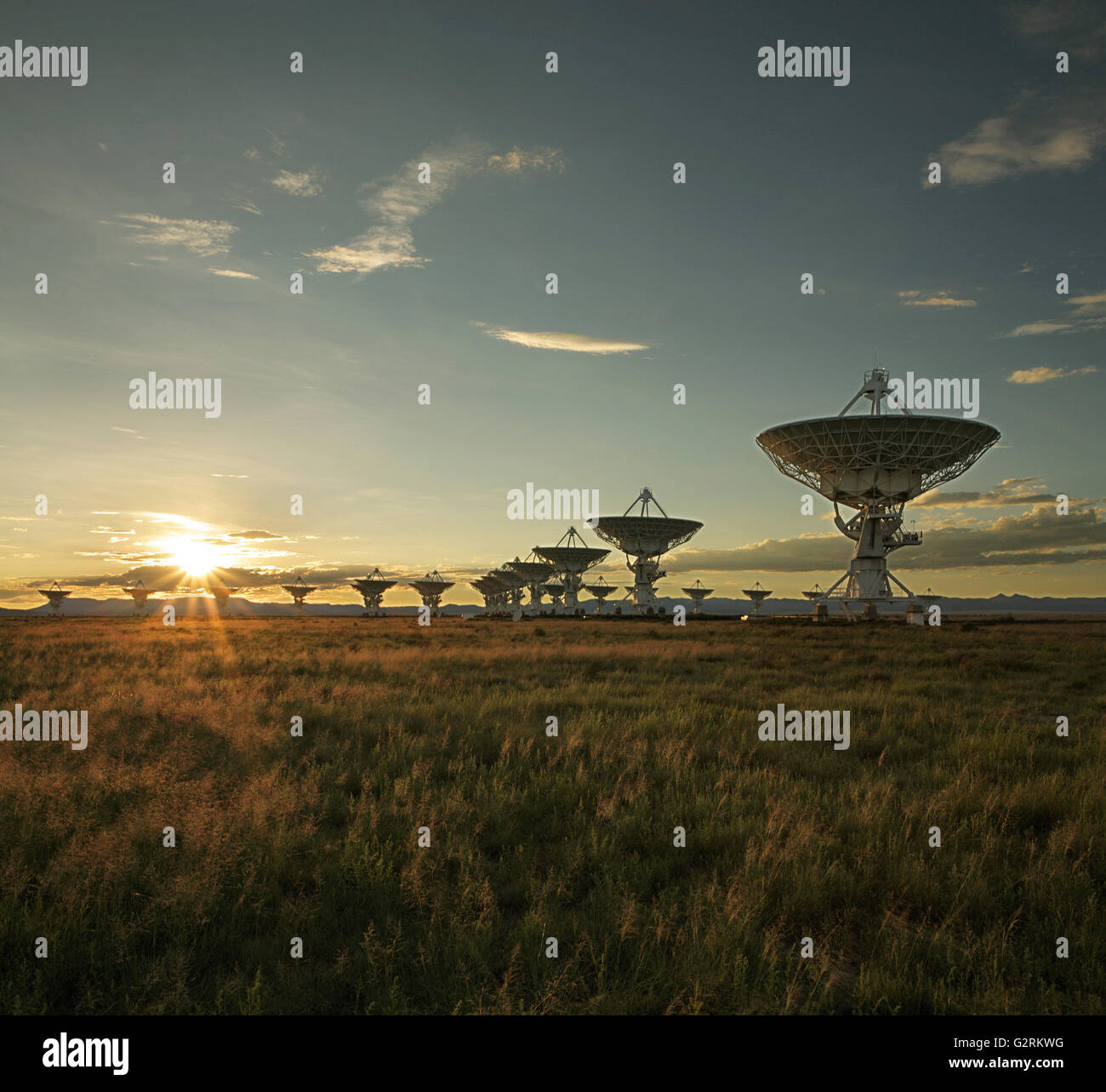 Satellite dishes in the Very Large Array in Socorro, New Mexico, at ...