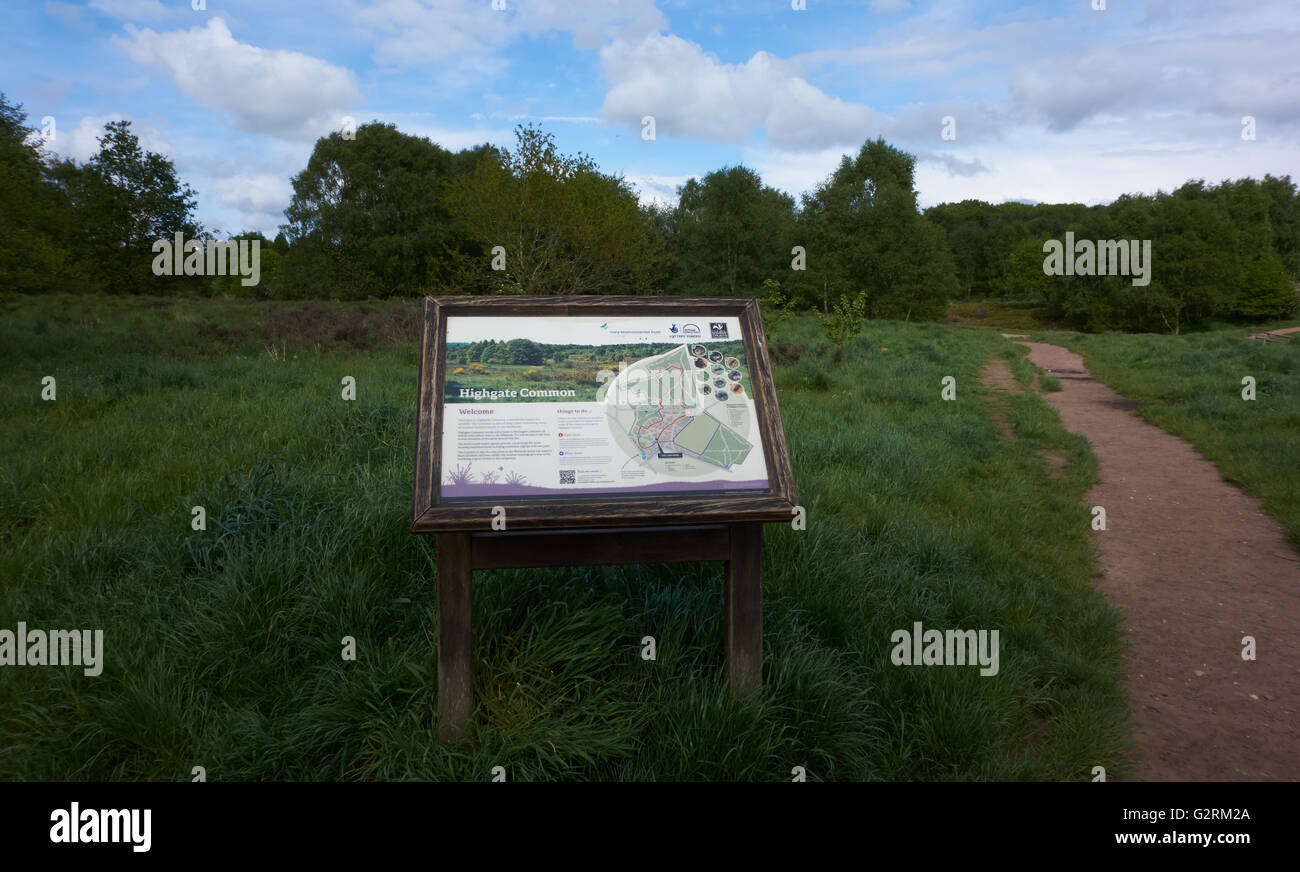 Information board. Highgate Common. Staffordshire Wildlife Trust ...