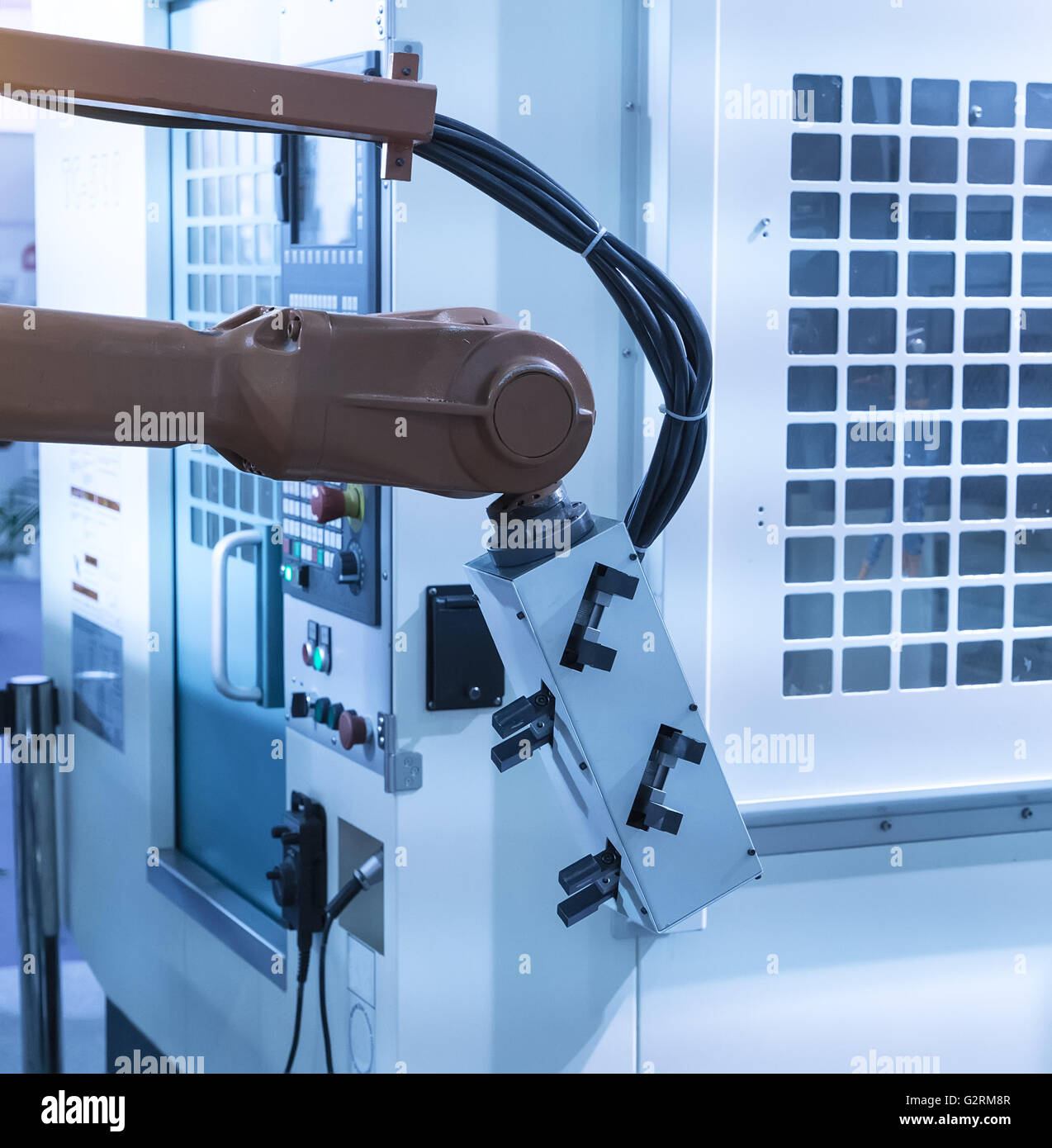 robotic hand machine tool at industrial manufacture factory Stock Photo ...