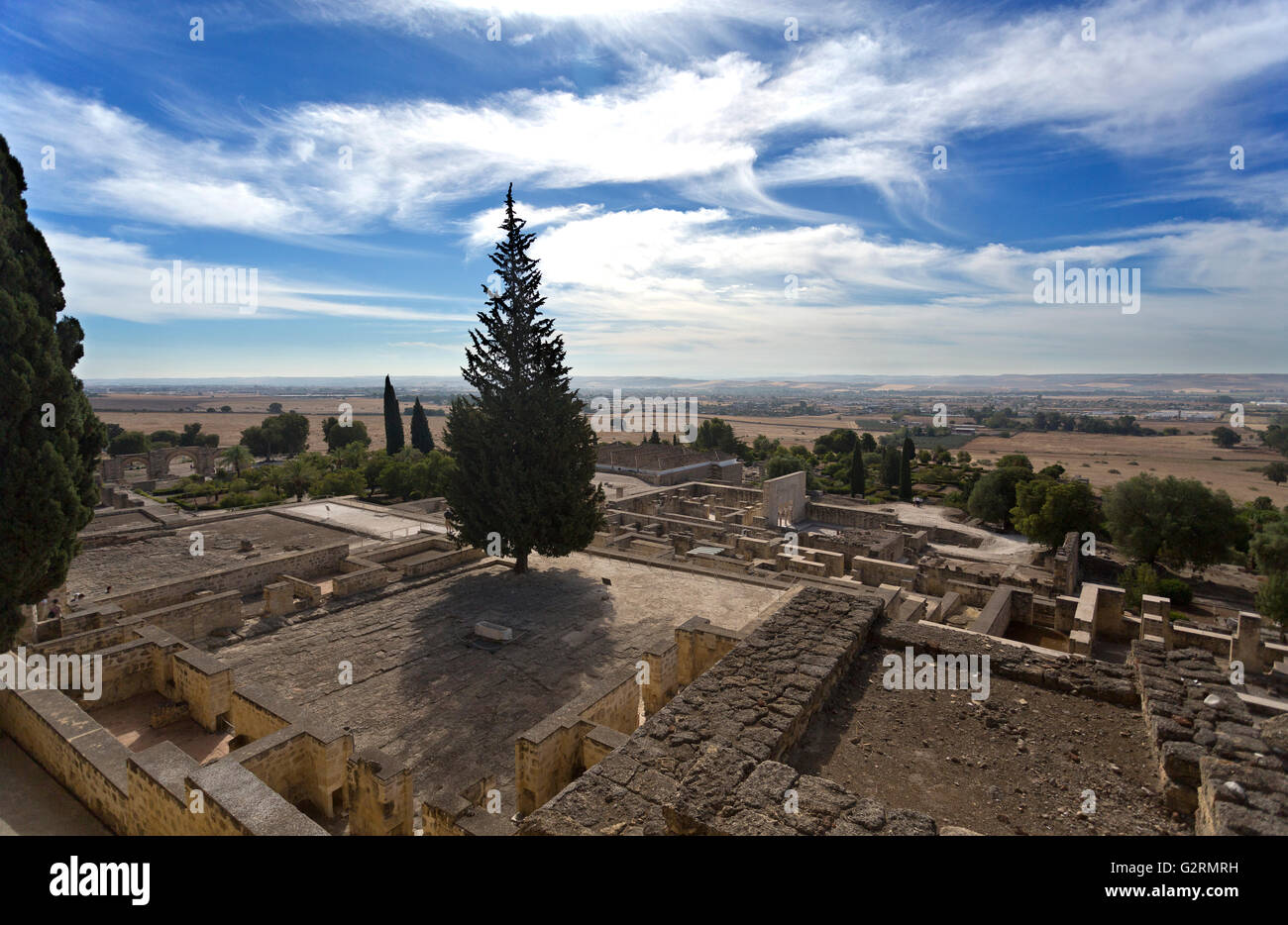 The ruins of Medina Azahara, a fortified Arab Muslim medieval palace ...