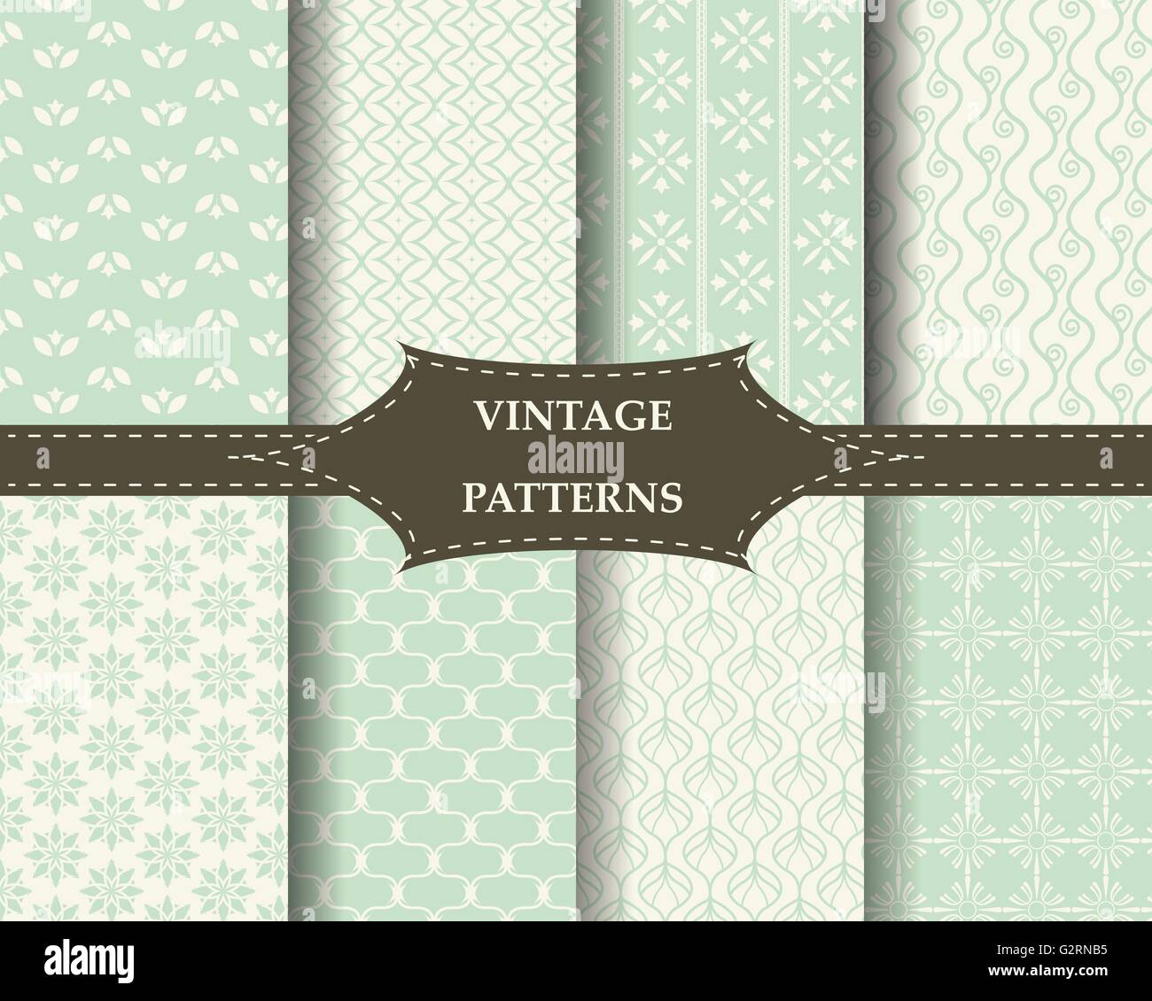 10 vintage patterns, Pattern Swatches, Endless texture can be used for ...
