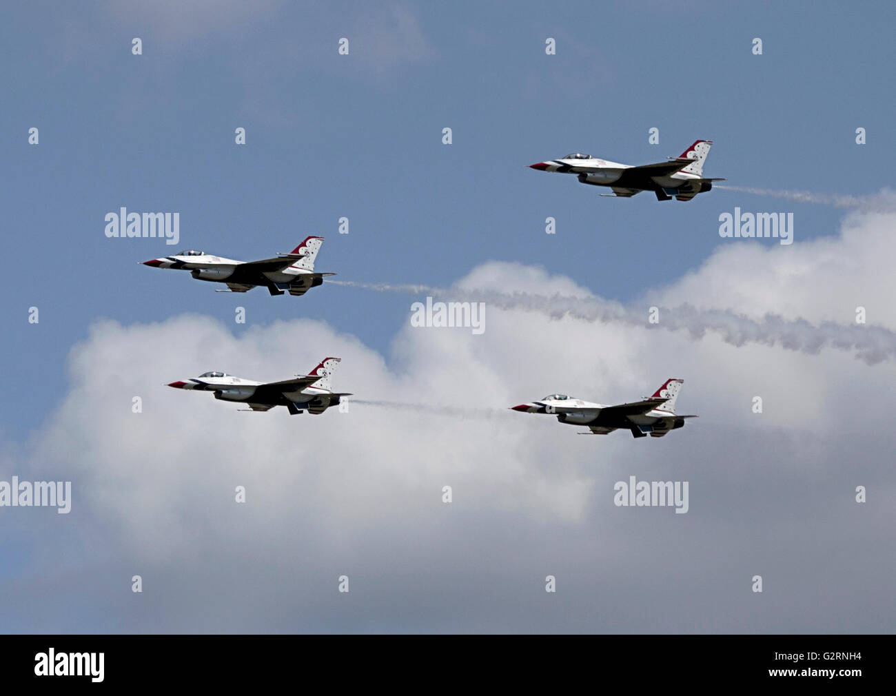 USAF Thunderbirds air demonstration team flying at the Shaw Air Force ...
