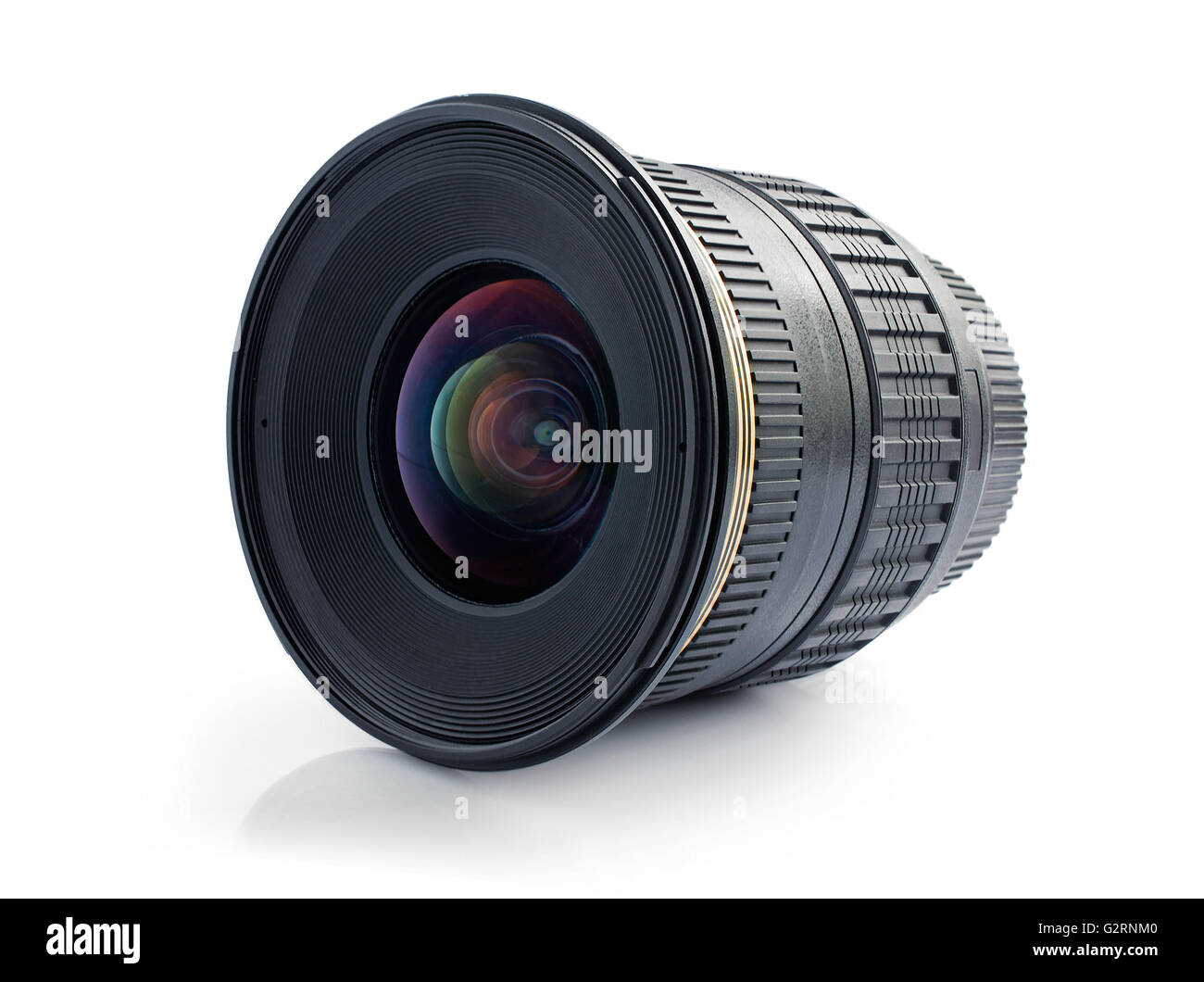 Wide-angle camera lense isolated on white background Stock Photo - Alamy