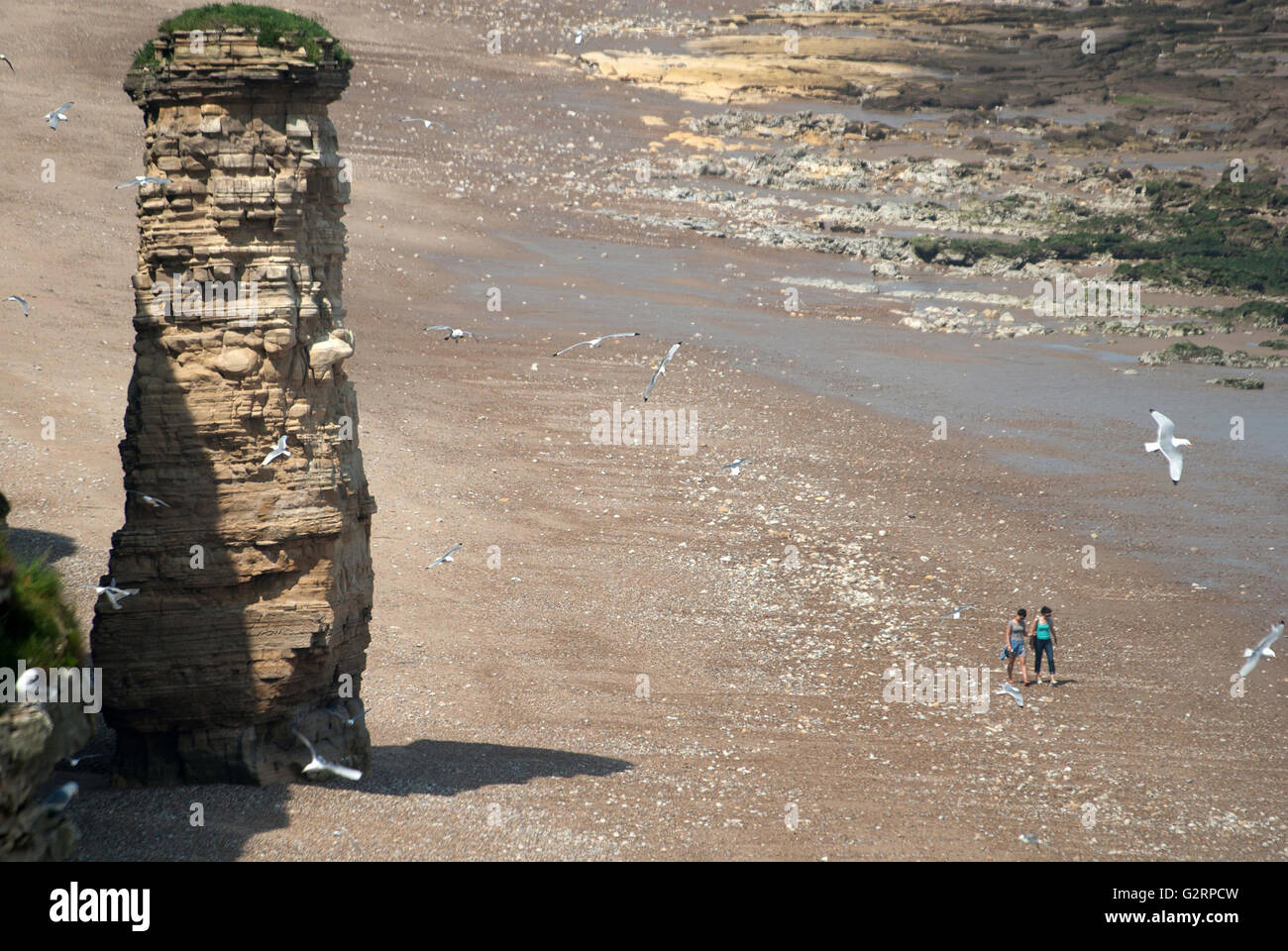 Lots wife stack / Marsden bay / The Leas, South Shields Stock Photo - Alamy