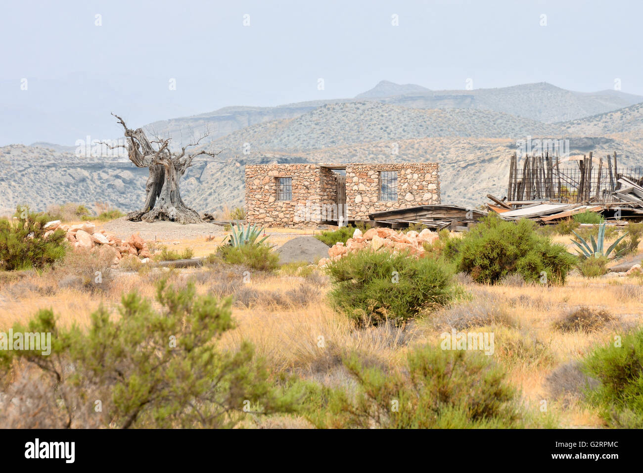 View of the Desert Tabernas in Almeria Province Spain Stock Photo - Alamy