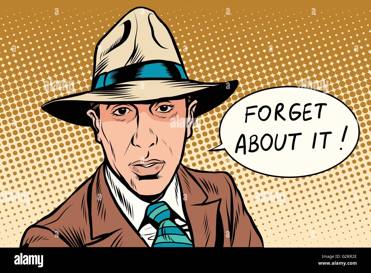 forget about it retro mafia Stock Vector Image & Art - Alamy