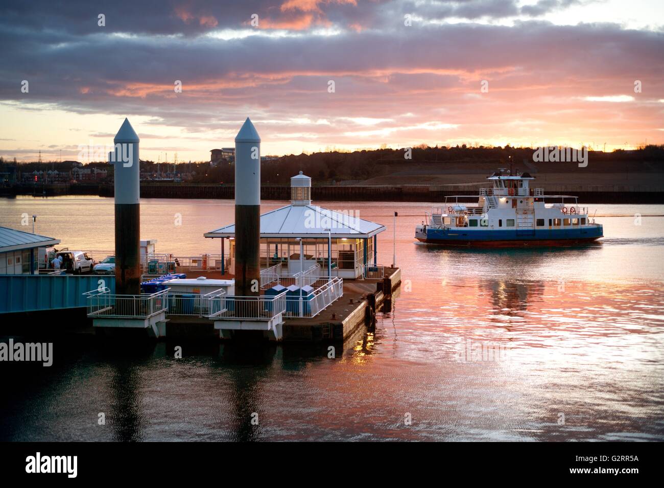 Tyne Ferry at South Shields terminal Stock Photo - Alamy