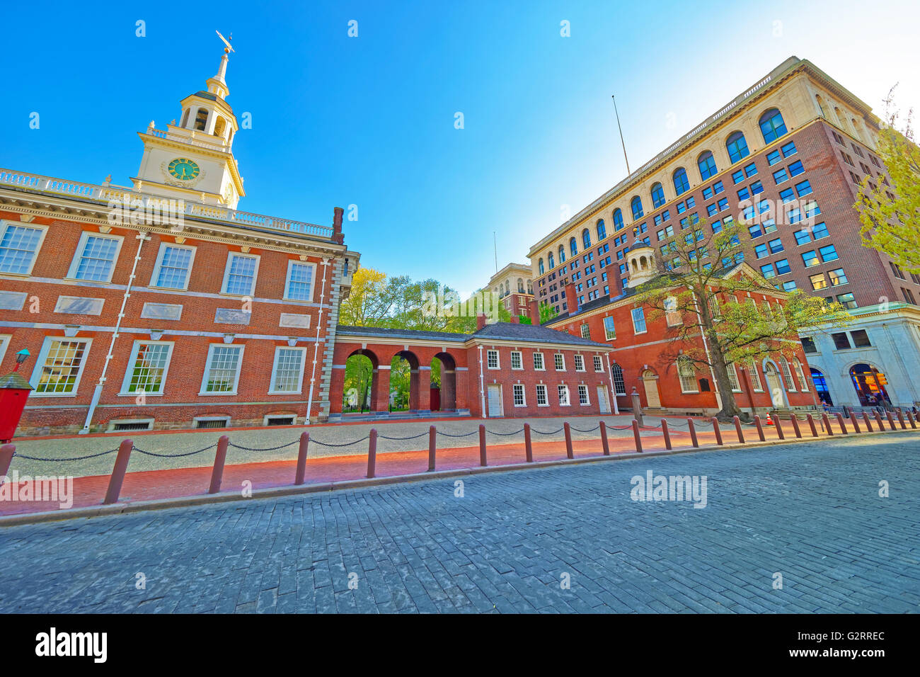 Independence Hall and Congress Hall of Philadelphia, Pennsylvania, USA ...