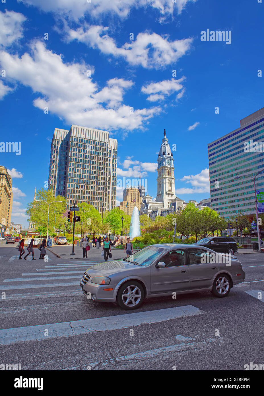 Philadelphia, USA - May 4, 2015: Philadelphia City Hall with William ...