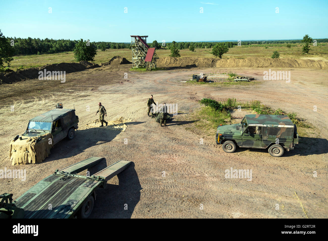 Gardelegen, Germany, military training Altmark in the Colbitz ...