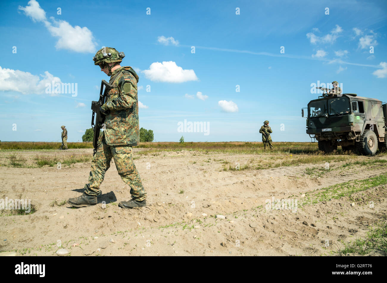 Gardelegen, Germany, military training Altmark in the Colbitz ...