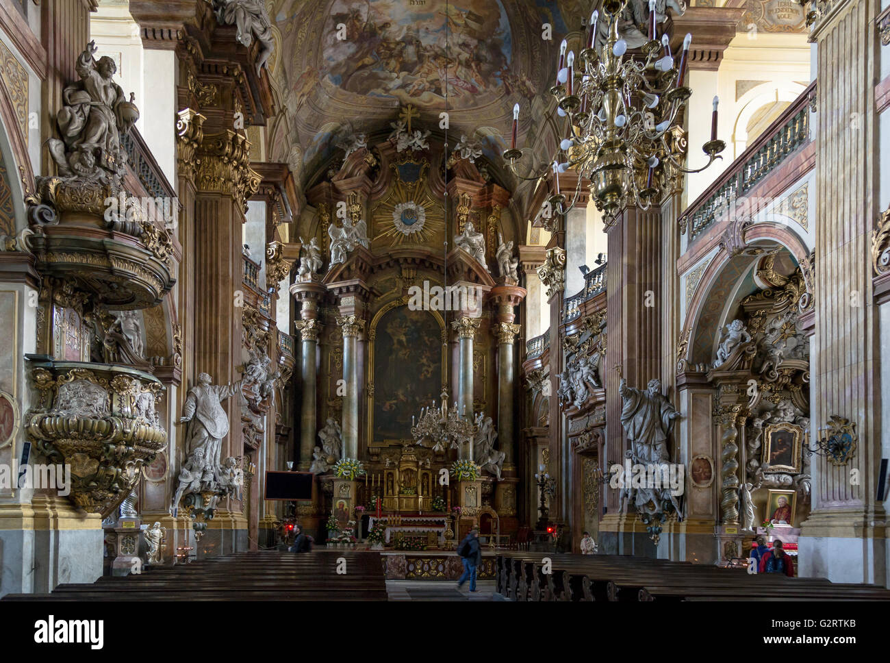 Wroclaw, Poland, Interior of the Holy Name of Jesus Church Stock Photo ...