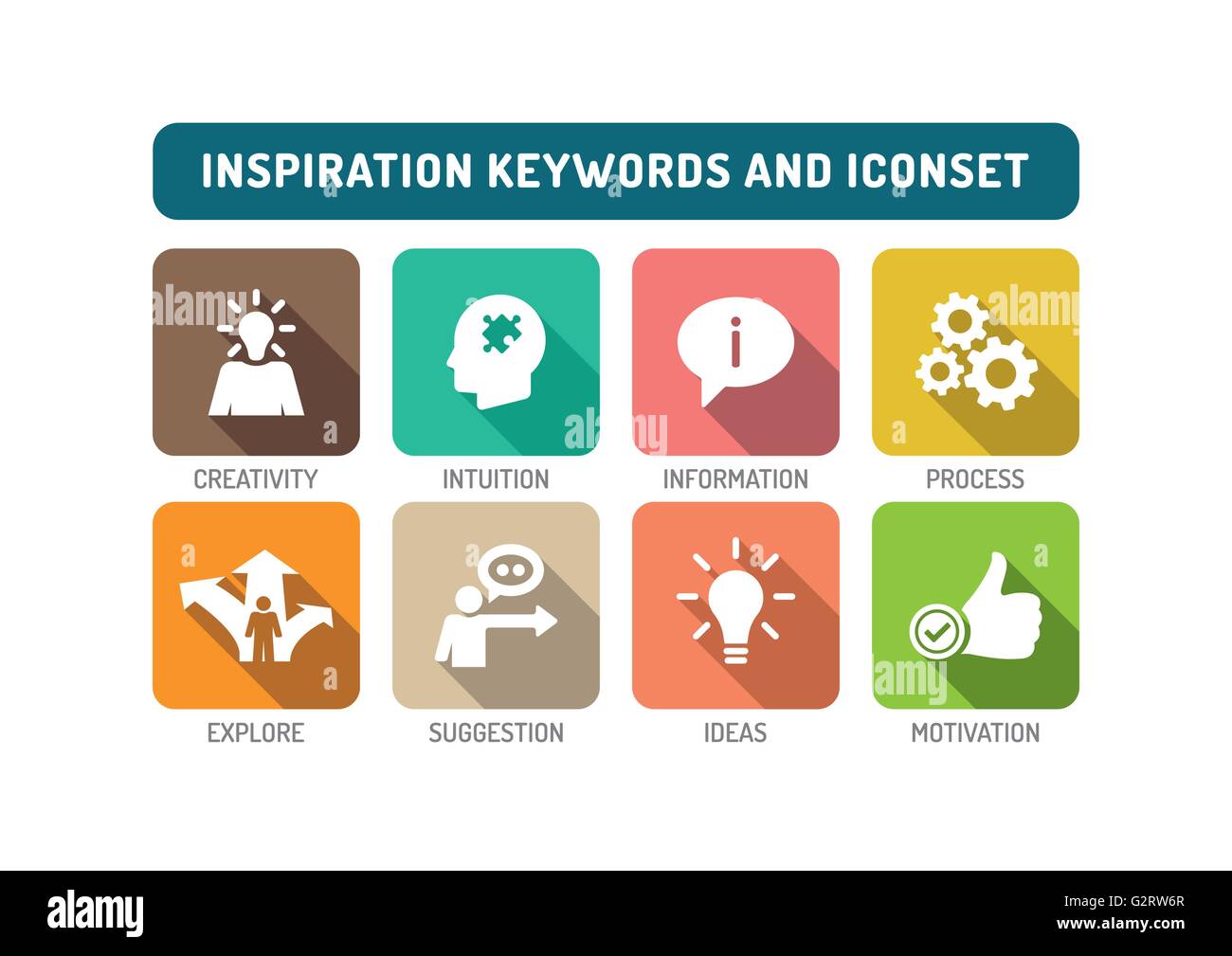 Inspirational solution icon hi-res stock photography and images - Alamy