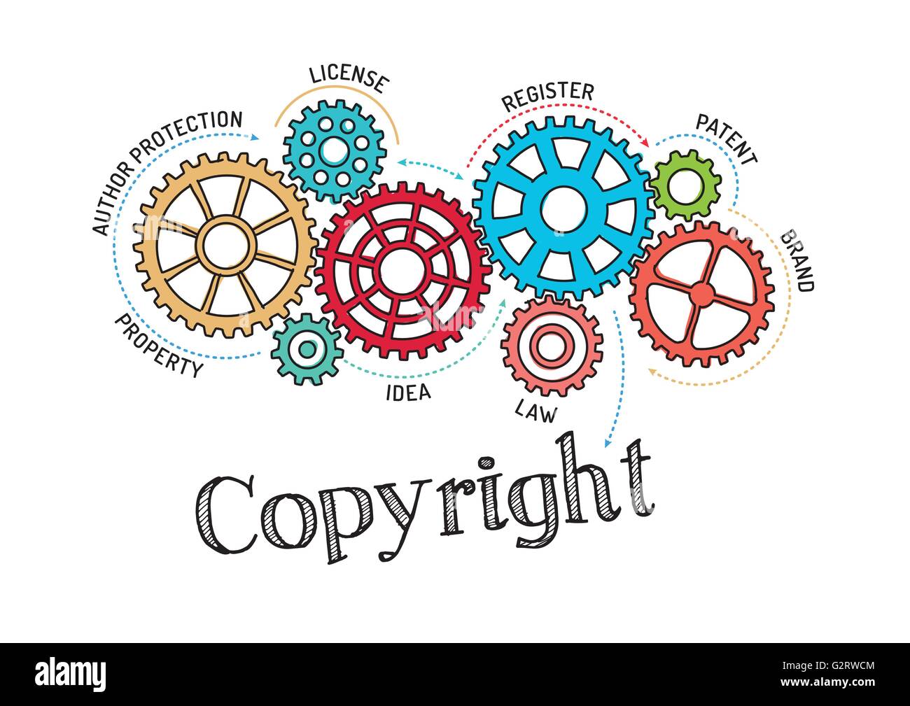 Patent copyright protection intellectual Stock Vector Images - Alamy