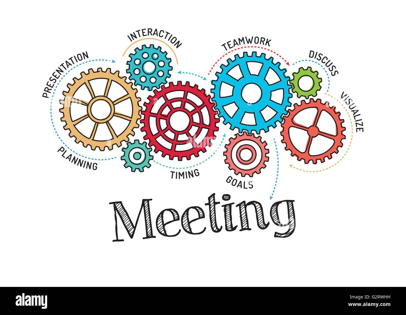 Talking planning meeting group Cut Out Stock Images & Pictures - Alamy