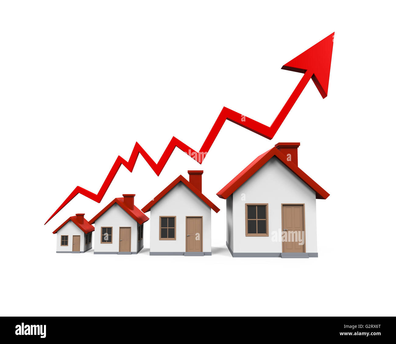 Growth in Real Estate Illustration Stock Photo - Alamy