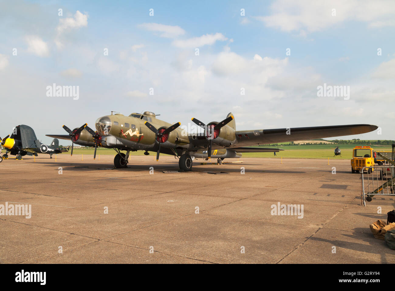 Boeing B-17 Flying Fortress " Sally B " on the ground, Imperial war ...