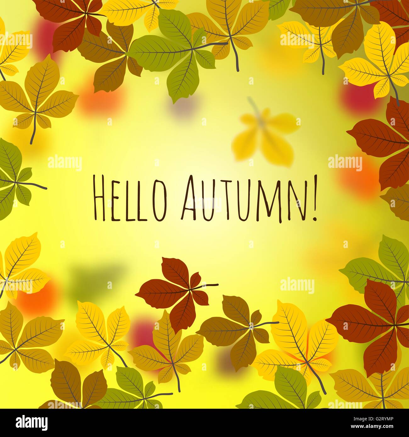 Hello autumn leaves Stock Vector Image & Art - Alamy