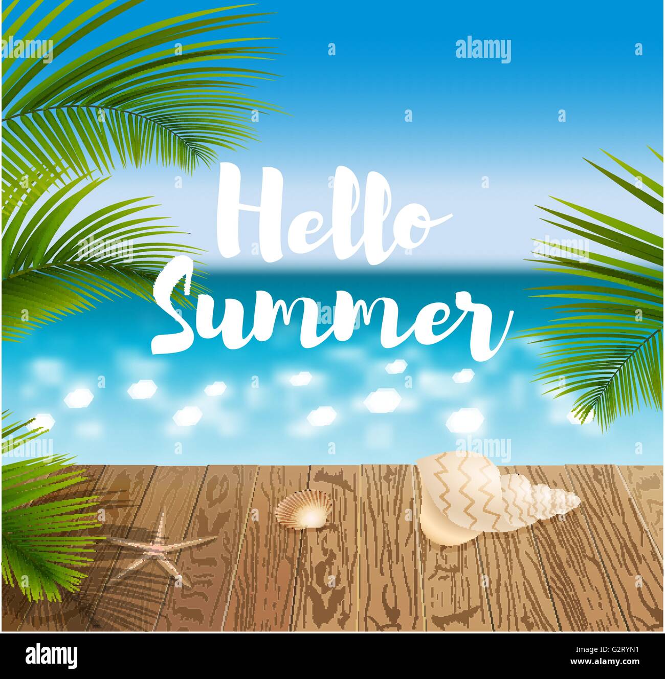 Blue ocean seascape Stock Vector Image & Art - Alamy