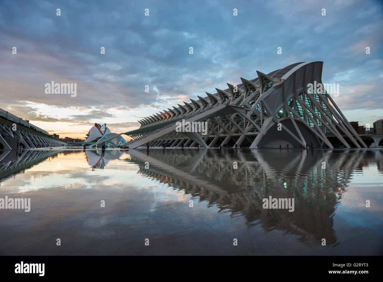 The beautiful structures of the City of Arts and Sciences being ...