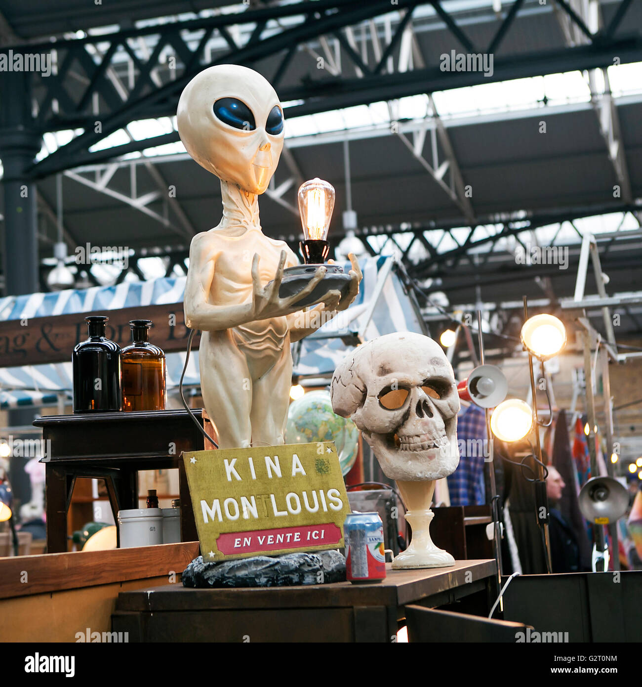 LONDON, UK - APRIL 22, 2016: Lamp in the form of an alien at ...