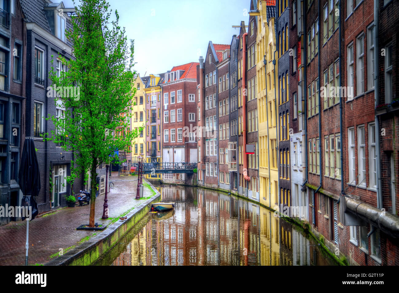 Amsterdam in the summer. beautiful authentic ancient city on the North ...