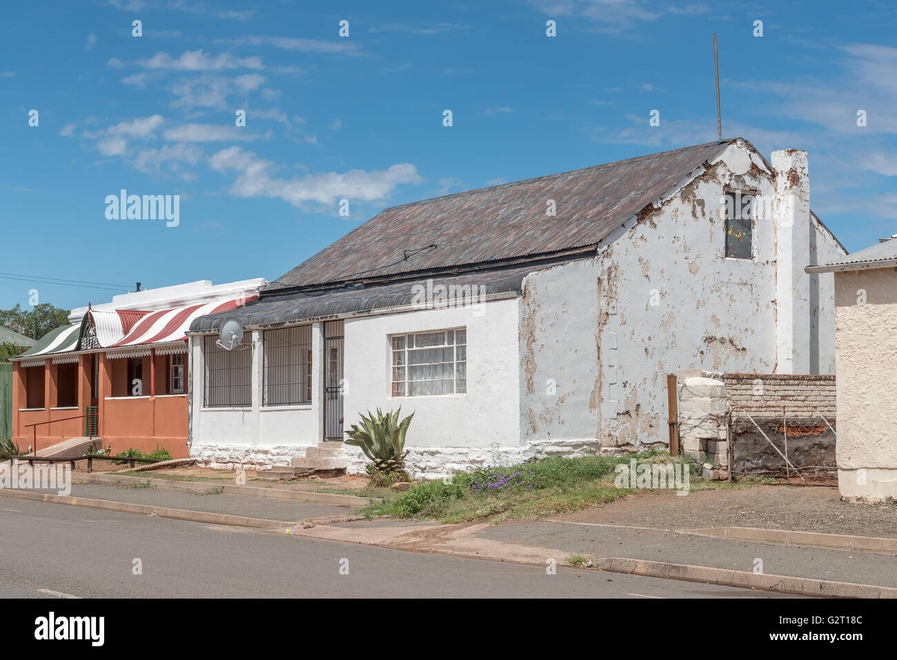 Historic old houses in Hofmeyer, a small town in the Eastern Cape ...