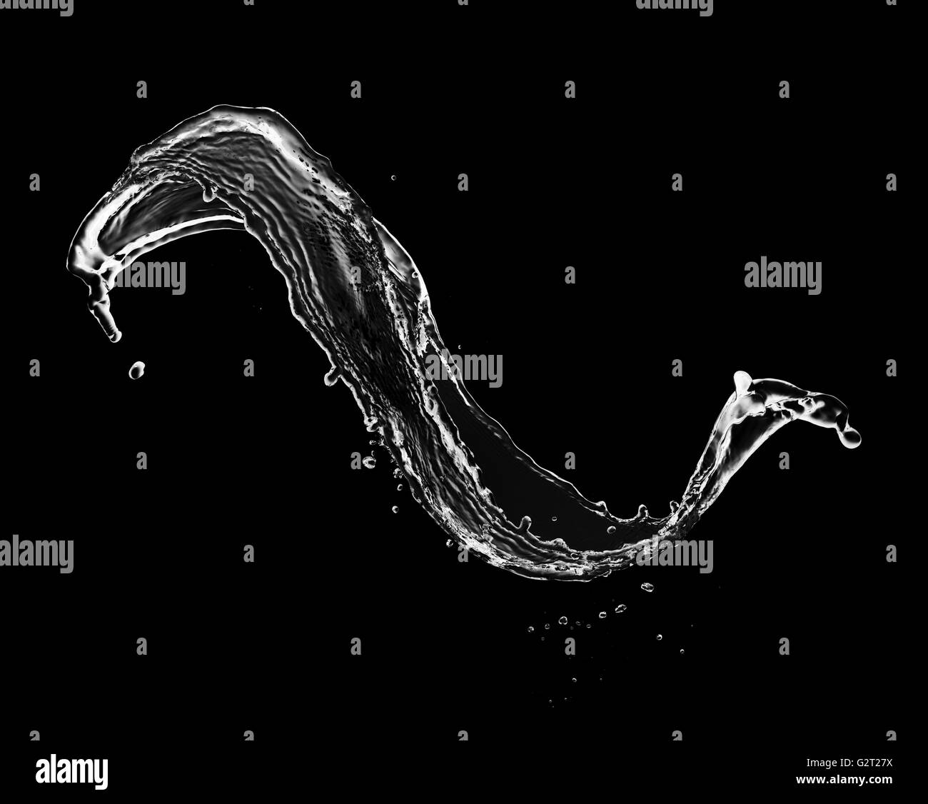 Water splash Black and White Stock Photos & Images - Alamy