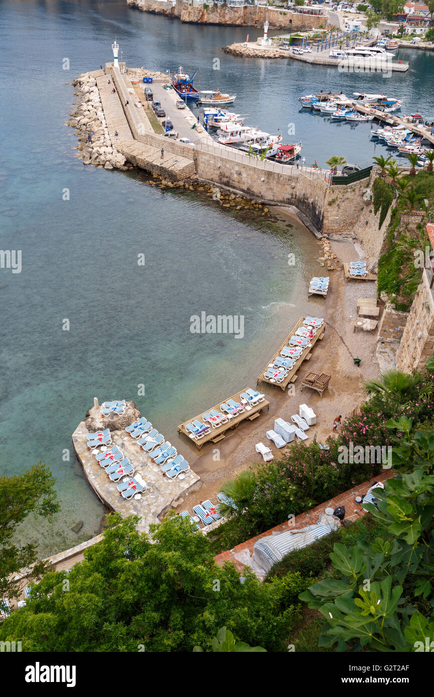 ANTALYA, TURKEY - APRIL 24, 2016 : Top view of seascape on ...