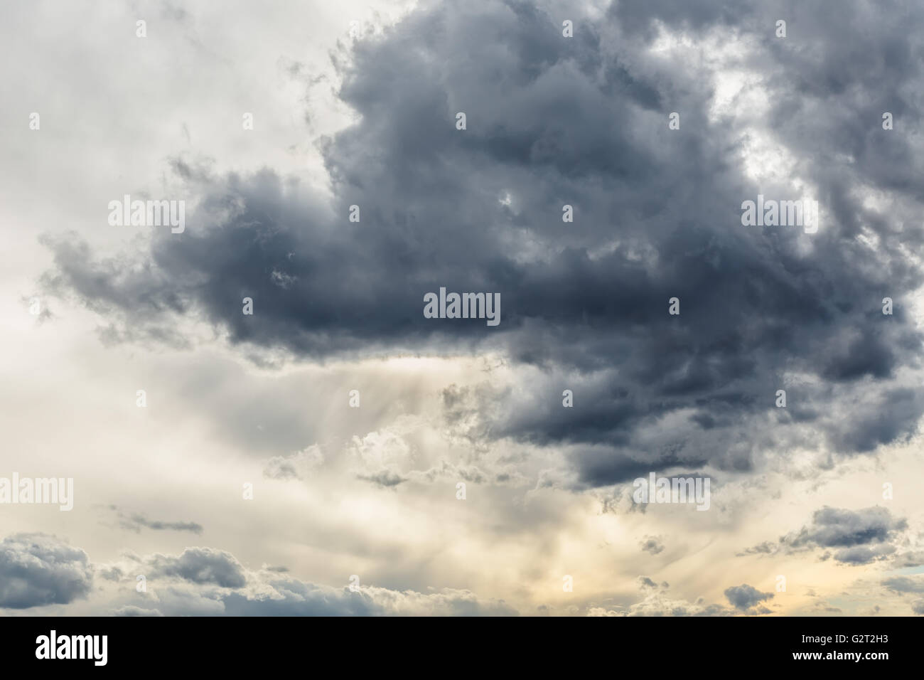 Stormy grey cloudy sky as the background Stock Photo - Alamy