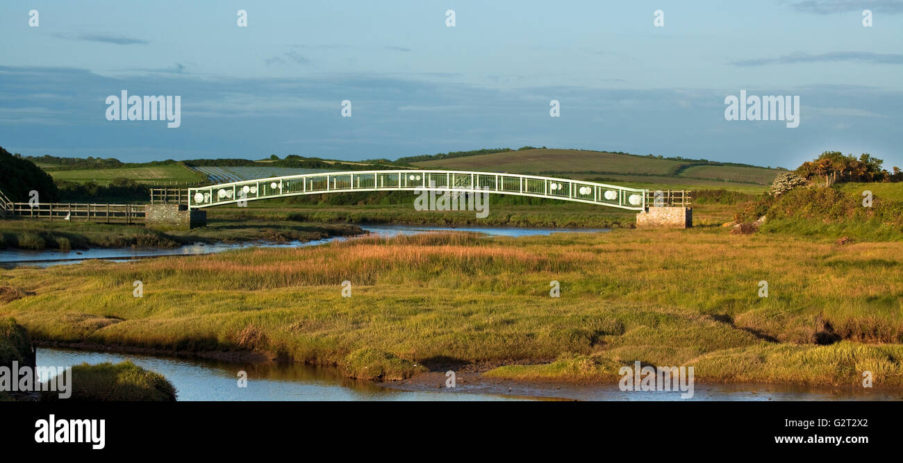 New bridge part of the Isle of Anglesey Coastal Path across Alaw ...