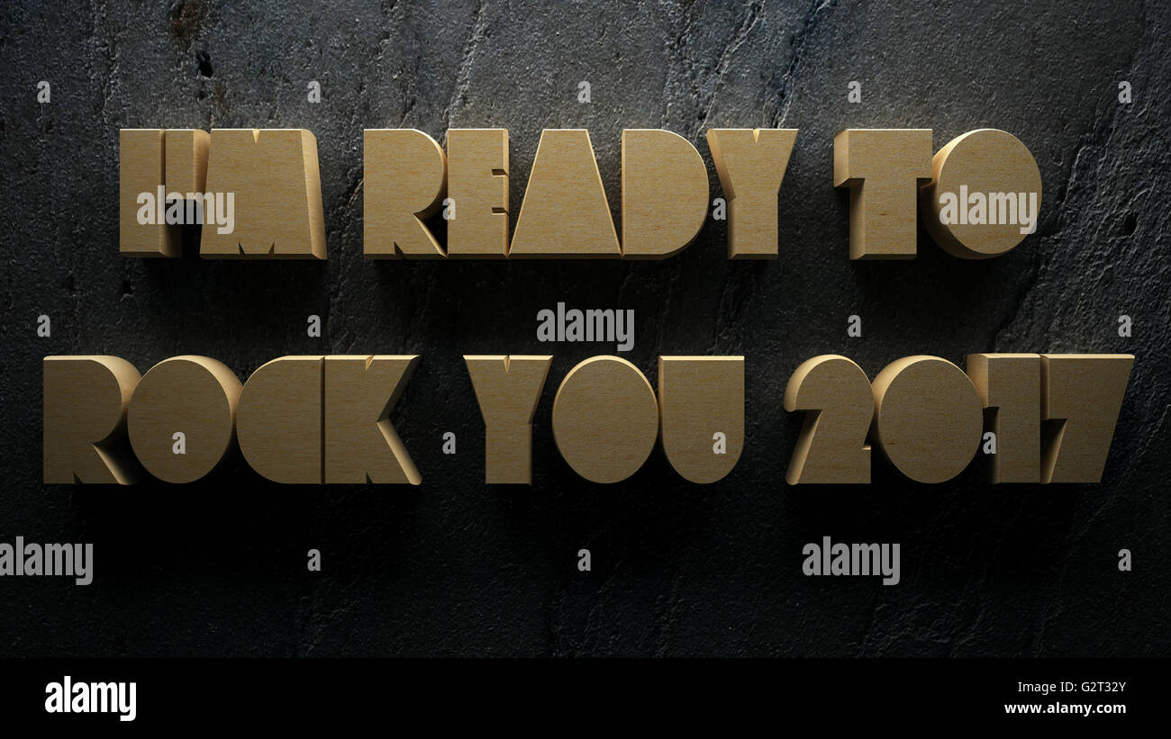 I'm Ready To Rock 2017 Stock Photo - Alamy