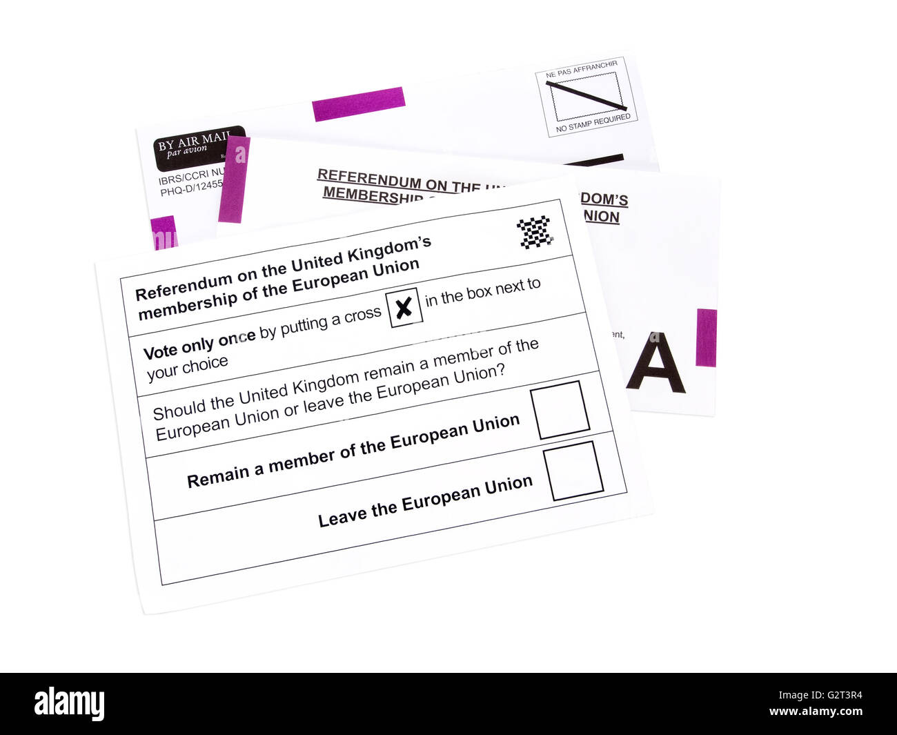 Postal voting form hi-res stock photography and images - Alamy