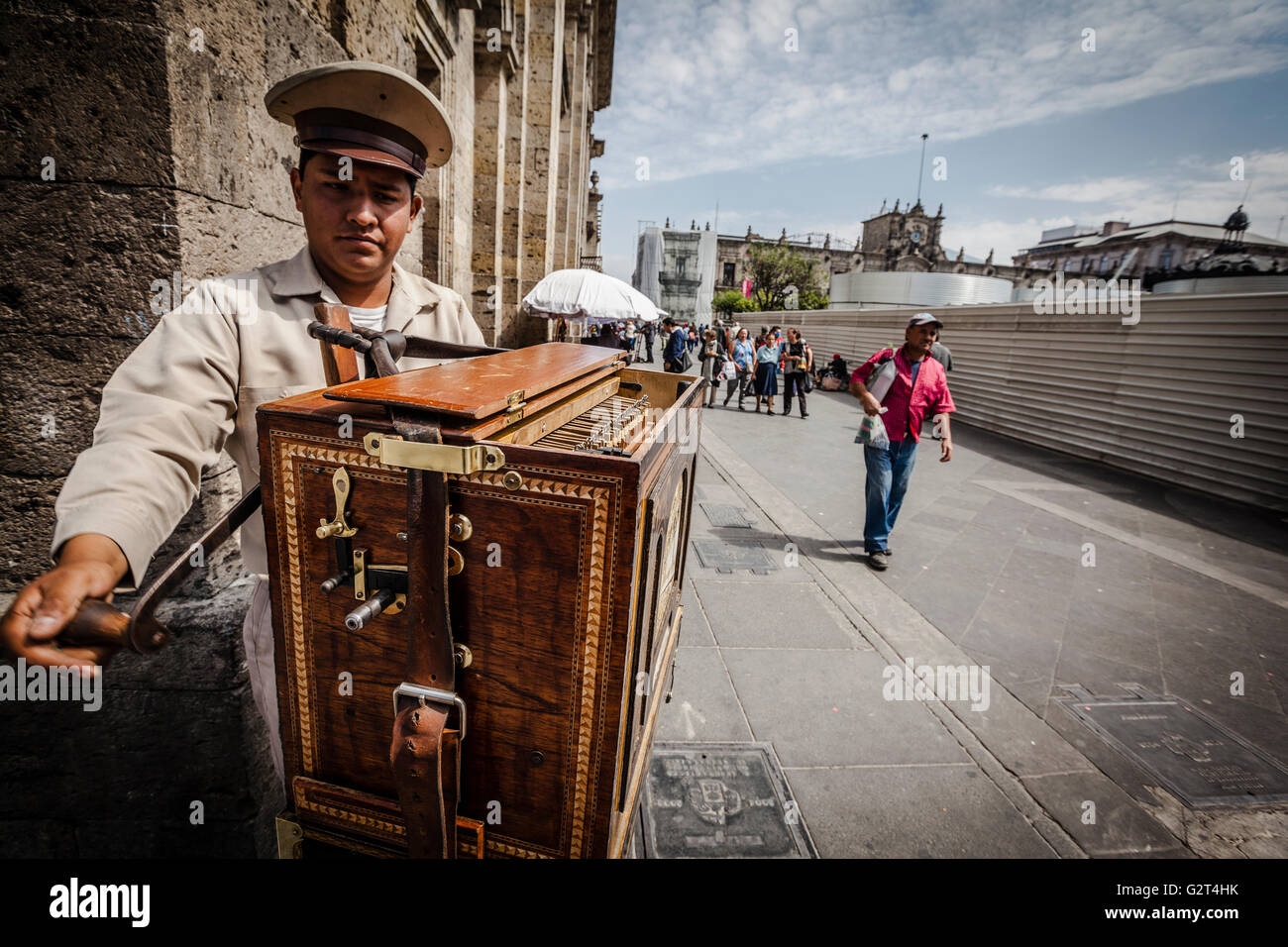 The traditional organillero in the streets of Guadalajara, Jalisco ...