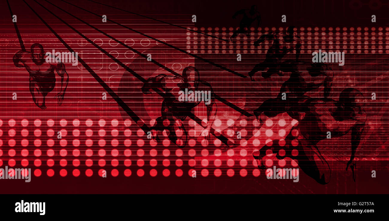 Sports Tech Innovation with Technology Background Theme Stock Photo - Alamy