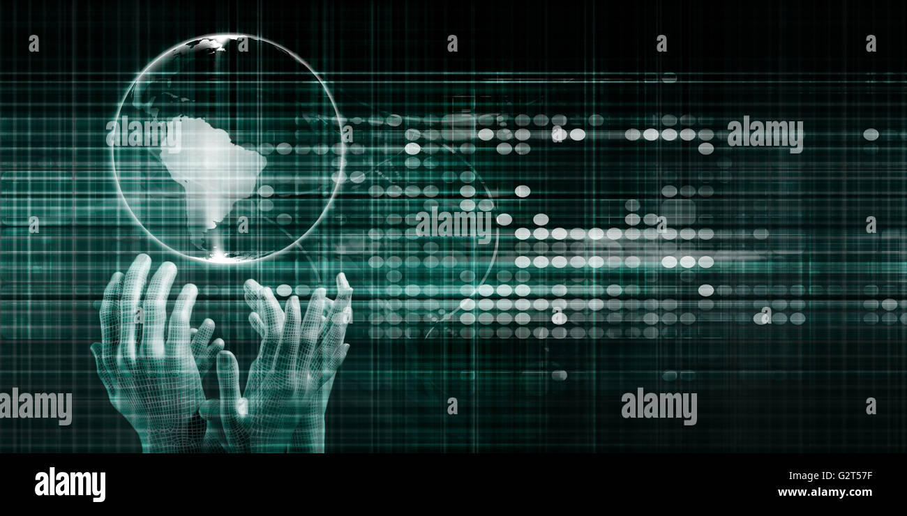 Global Connection and Communications Platform System Art Stock Photo ...