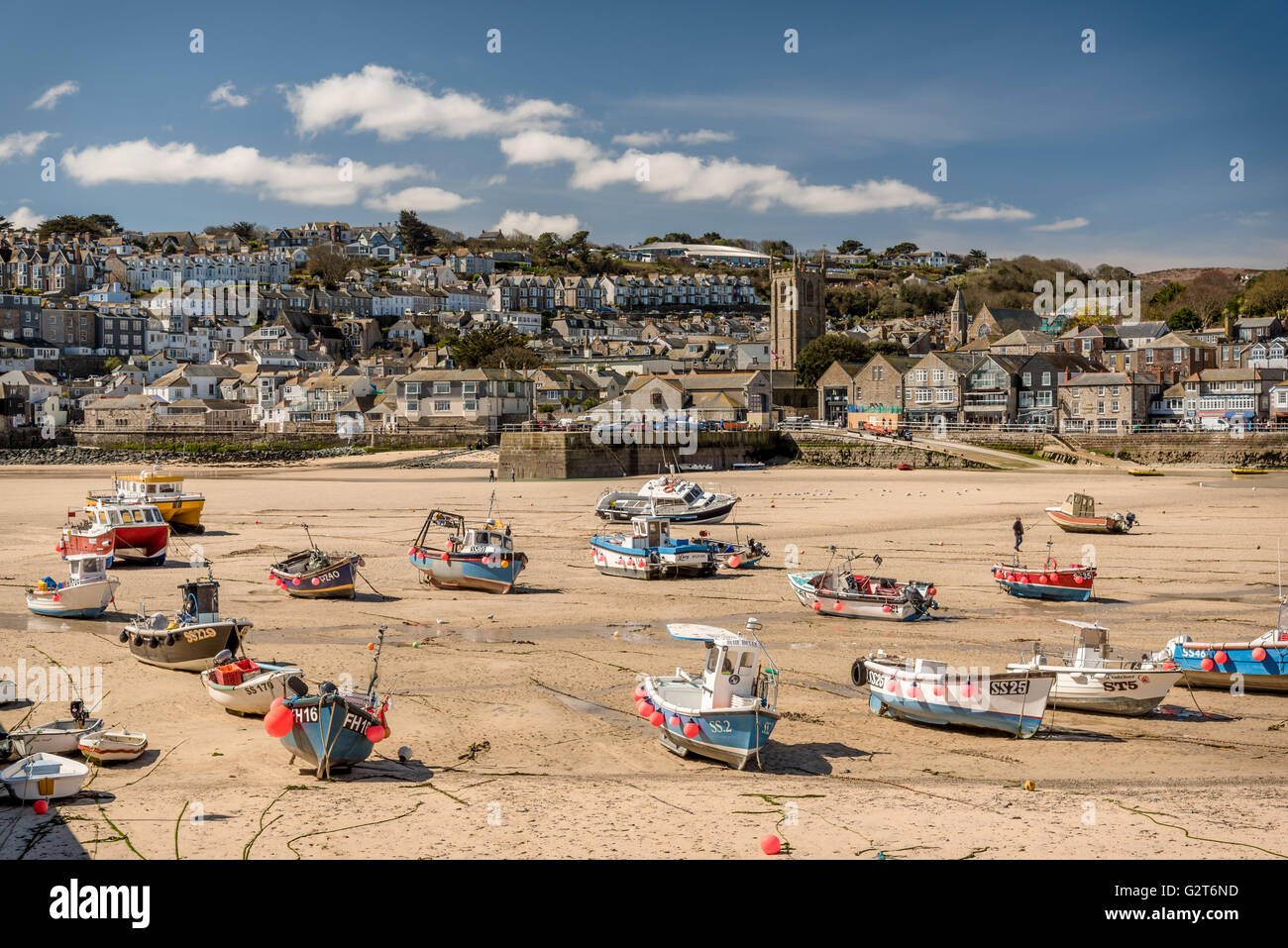 View of The Harbour at St. Ives, Cornwall Stock Photo - Alamy