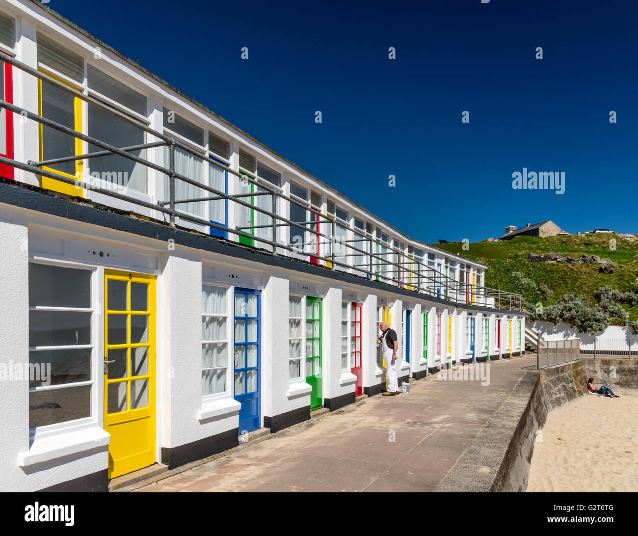 Beach Huts at Porthguidden Beach, St. Ives, Cornwall Stock Photo - Alamy