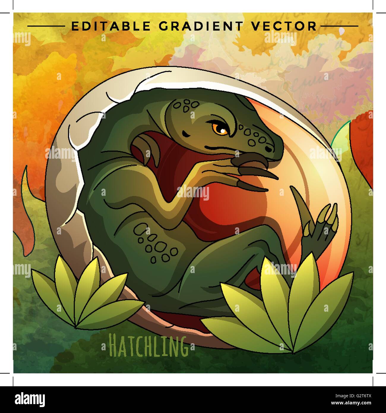 Dinosaur egg hatching Stock Vector Images - Alamy