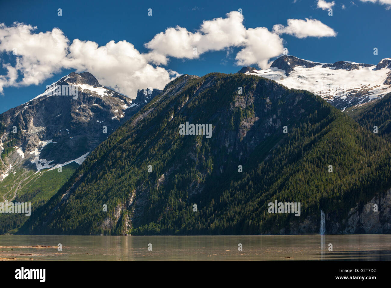Cascade Point (The Cascades) waterfall in Knight Inlet, British ...