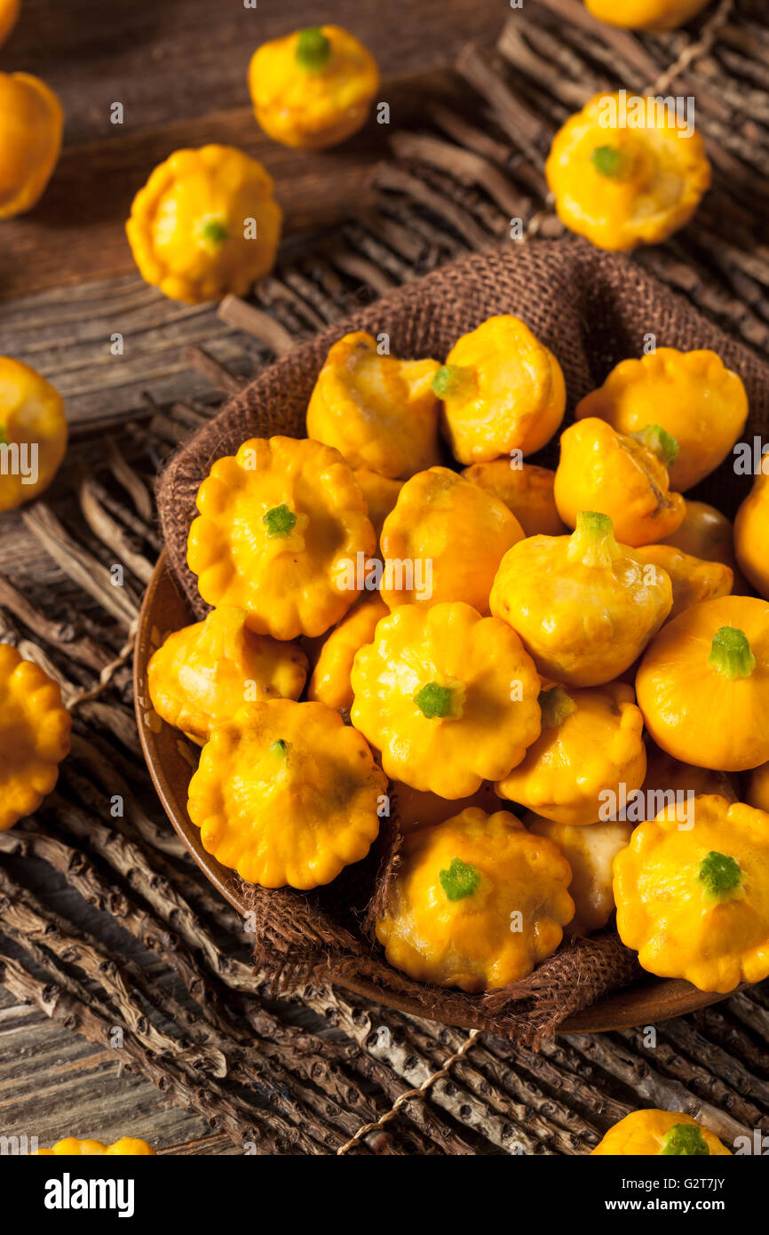 Raw Organic Yellow Pattypan Squash Ready for Cooking Stock Photo - Alamy