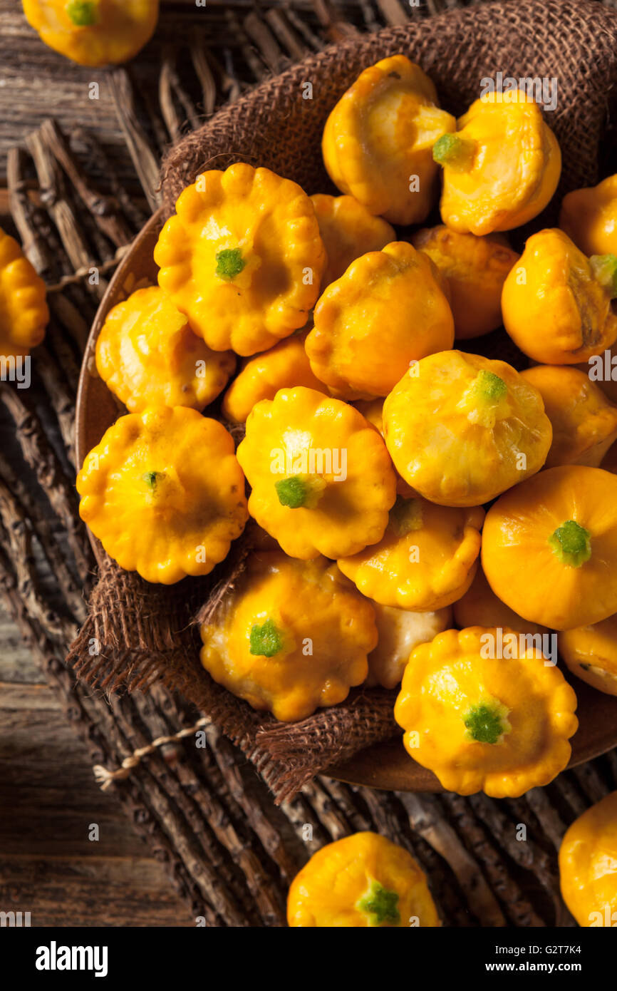Raw Organic Yellow Pattypan Squash Ready for Cooking Stock Photo - Alamy