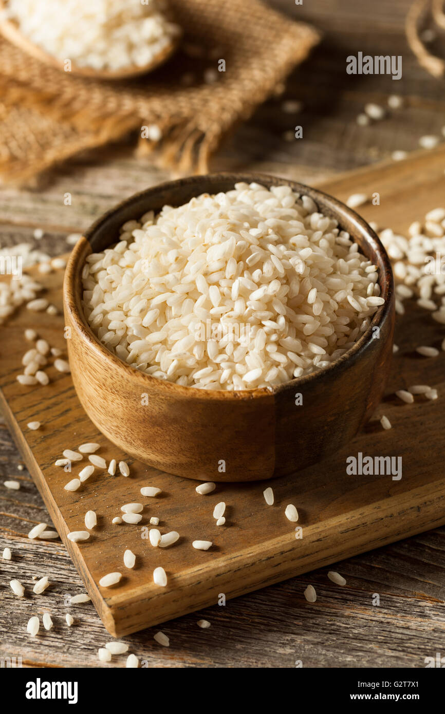 Raw Organic Arborio Rice in a Bowl Stock Photo - Alamy