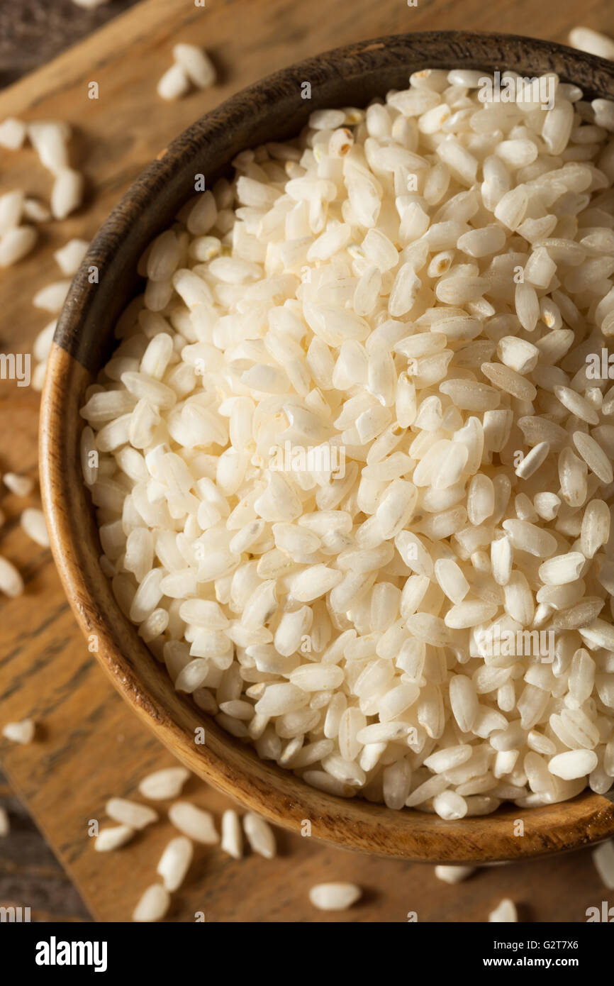 Raw Organic Arborio Rice in a Bowl Stock Photo - Alamy