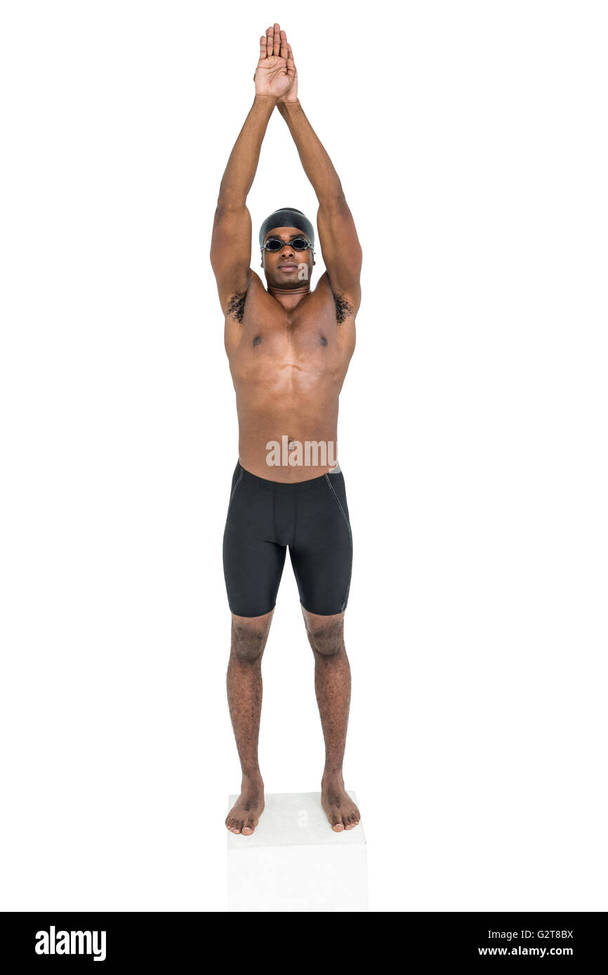 Swimmer ready to dive Stock Photo - Alamy