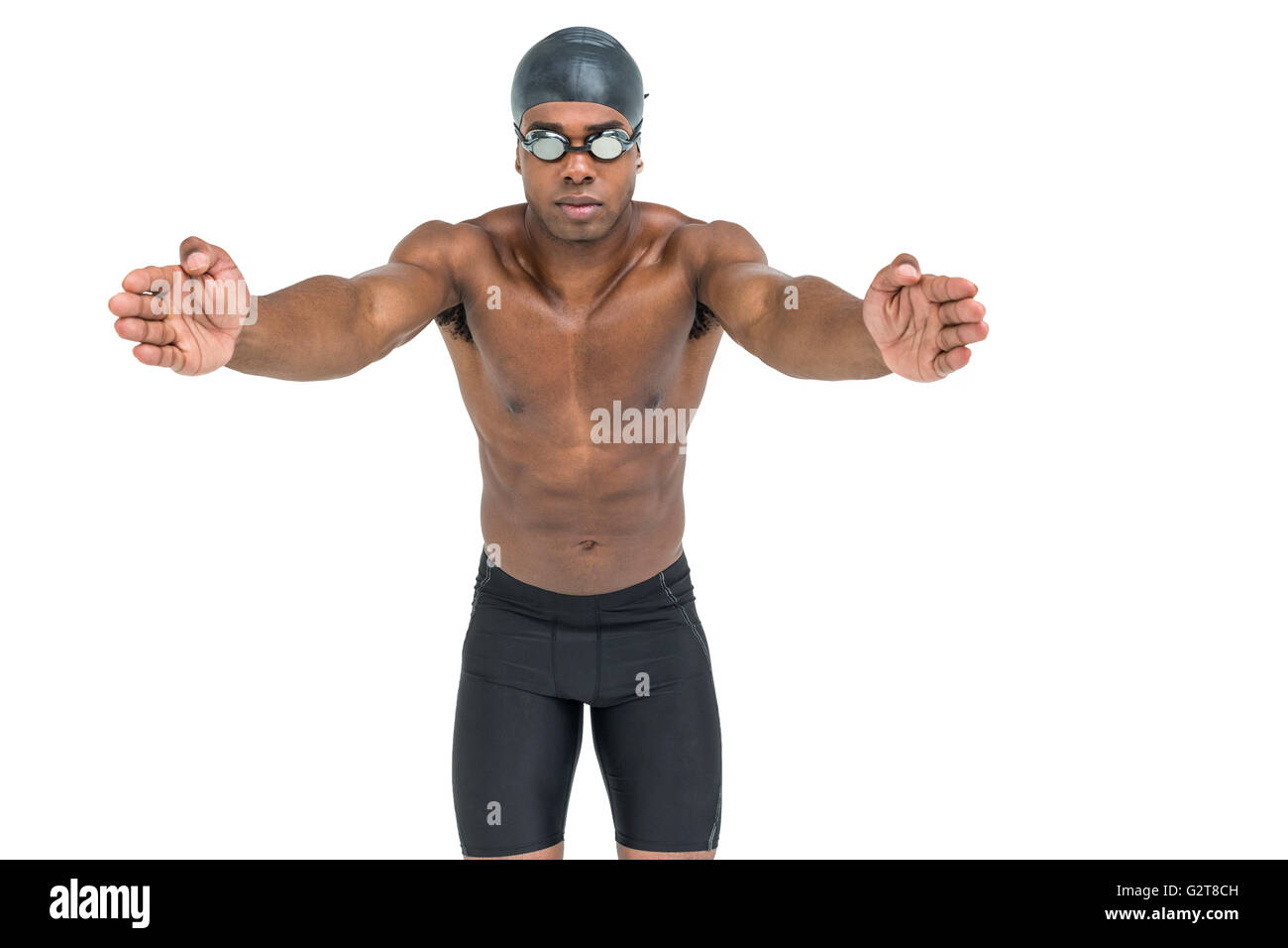 Swimmer ready to dive Stock Photo - Alamy