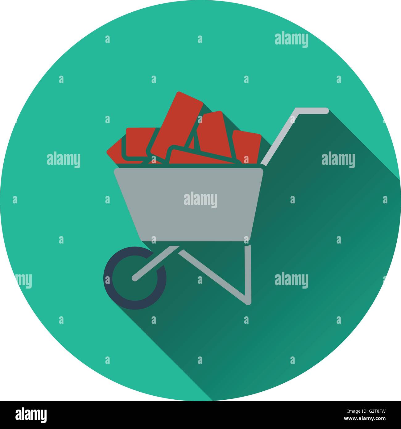 Icon of construction cart . Flat design. Vector illustration Stock ...