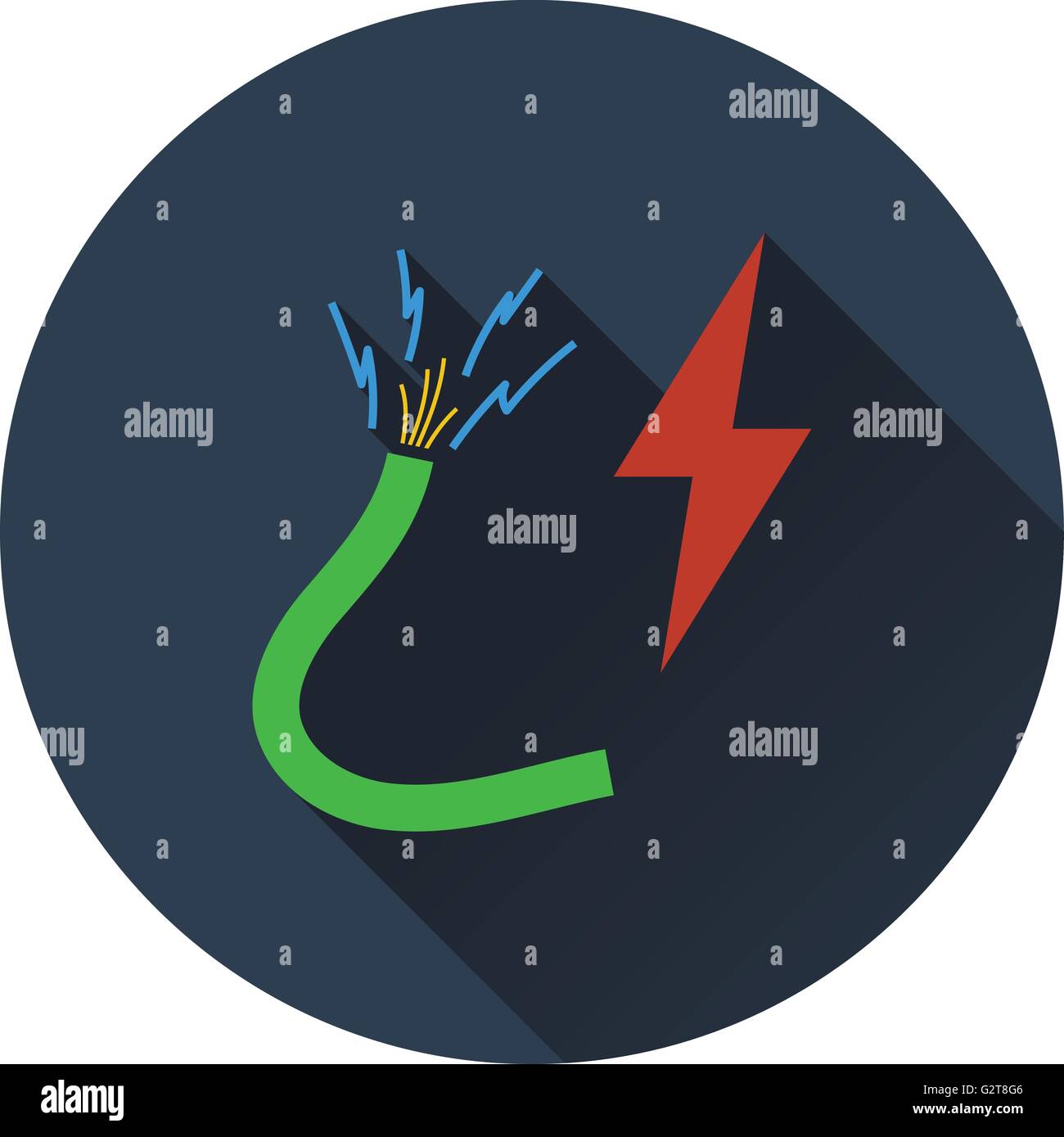 Icon of Wire . Flat design. Vector illustration Stock Vector Image ...